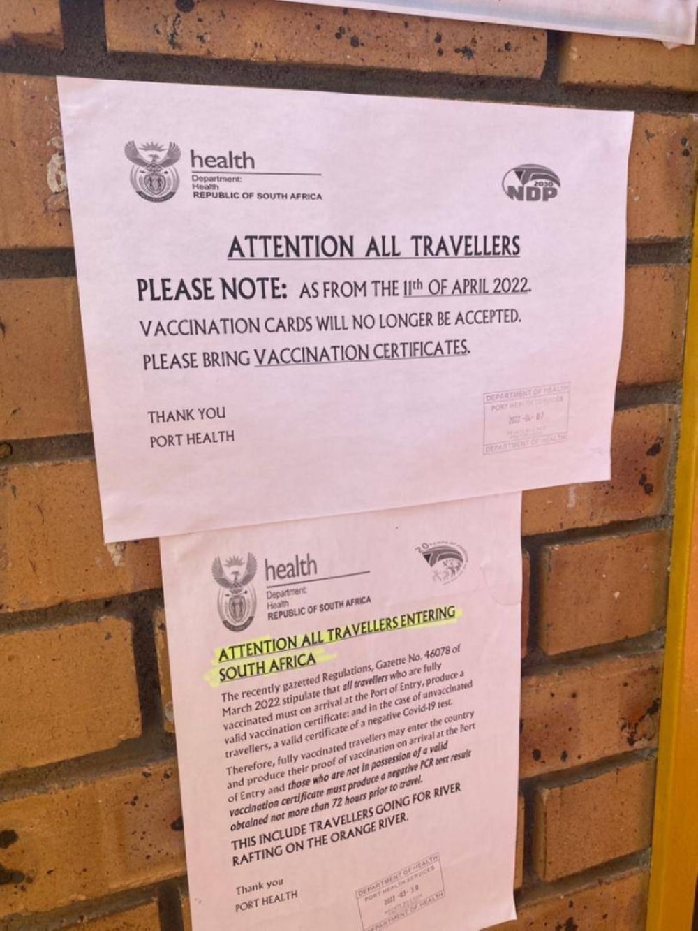 Verwarring oor intentingsertifikaat vir reis na SA - Republikein - Jou ...